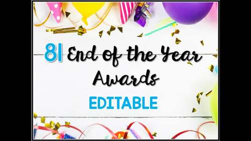 End of the Year Awards (editable) by Lindy du Plessis | TPT