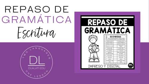 Repaso de Gramática | Grammar Review Spanish | TPT