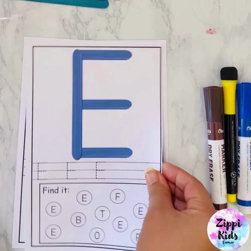 Popsicle Sticks Letters Activities | Alphabet Centers -Build it,Trace ...