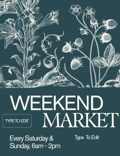 Spring Weekend Market lunch (4) Flyers - Customize your Flyer -Ready to ...