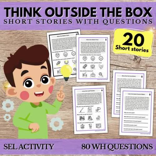 Think Outside the Box Short Stories Worksheet l Flexible Thinking SEL ...