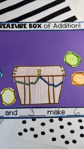 Pirate Treasure Addition Math Craft by The Teaching Diva Corner | TPT