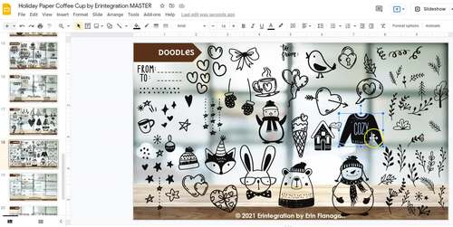 Christmas Digital Activity | Create a Coffee Cup | Editable | Google Slides