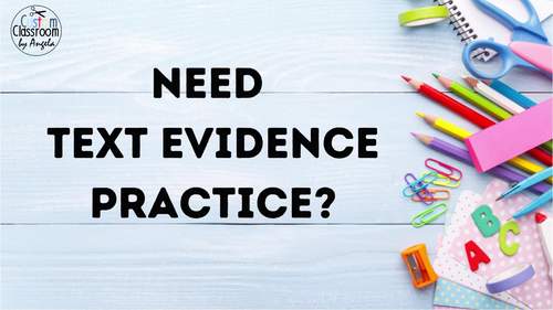 Text Evidence Task Cards Reading Comprehension | Differentiated | PDF ...