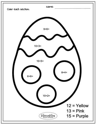 Elementary Math (Kindergarten) - Easter Themed Fun Activity Worksheets