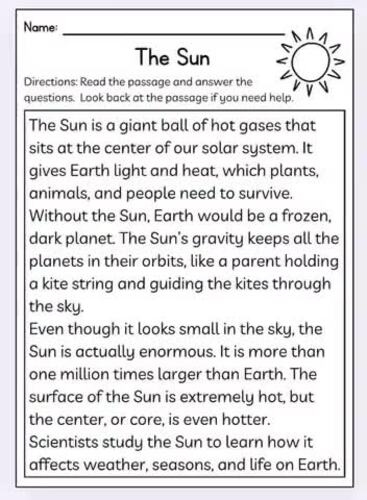 Solar System Reading Unit: Passages & Activities for 3rd-5th Grade