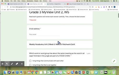 Grade 3 MyView Literacy Unit 2 Week 5 Google Forms Assessment Practice