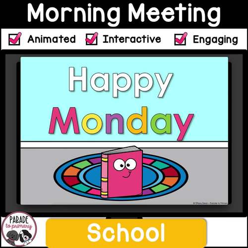 DIGITAL Morning Meeting - BACK TO SCHOOL - August September - Kindergarten