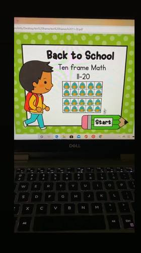 Ten Frame 11-20 Interactive PDF (School Supplies) by Homeschooling Autism