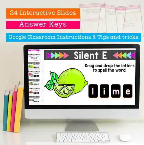 Silent E, CVCe, Long Vowels Digital Phonics Activities Google Classroom