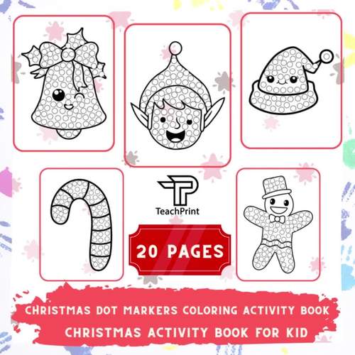 Christmas Dot markers coloring activity book for kids - Christmas ...