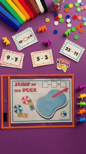 Engaging Hands-On Subtraction Game | Visual Aid for Kindergarten 1st ...