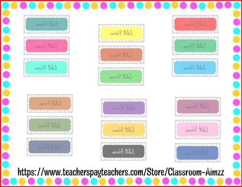Printable Student Nametags, Editable Classroom Labels, Students Names Tags