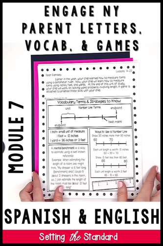 Engage NY Math Module 7 Newsletters Games and Vocabulary Posters