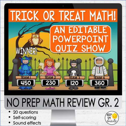 Halloween Math Interactive Game Show | 2nd Grade Math Games & Math Review