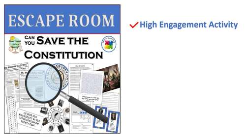 The United States Constitution Escape Room Activity for High School