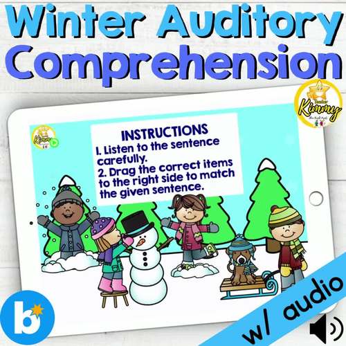 Winter Auditory Comprehension Following Commands Boom Cards by Teacher ...