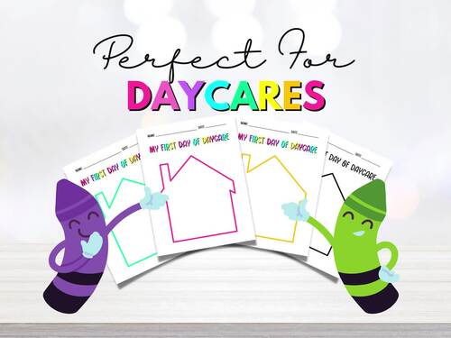 First Day Handprint Art For Daycares | Daycare Hand Print Printable for ...