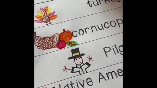 Trouble-Free Thanksgiving Tracing Word Book by Brewing Success | TPT