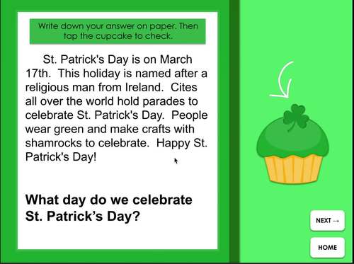 K-2 Math and Literacy Bundle With TpT EASEL Activities March Themed