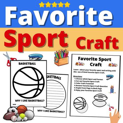 My Favorite Sport Craft Activity Sports Resource by DadsDesigns | TPT