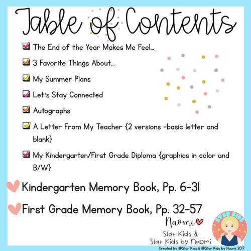 End of the Year Memory Book for K-1 - Superhero Theme by Star Kids