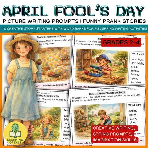 April Fool’s Day Picture Writing Prompts | Funny Prank Stories | Grades 2–4