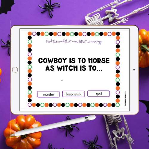 Halloween Analogies Boom Cards ©SPEECH FRIEND by Speech Friend | TpT