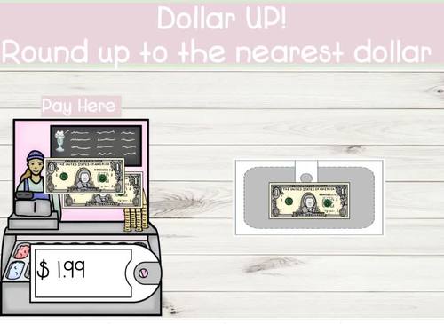 Life Skills and Math Dollar up Boom Cards 1 by Life Skilled Lessons