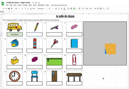La maison French vocabulary magic reveal puzzle by The French Nook