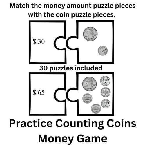 USA Money Puzzles-Practice Counting Money Game by Great Kids Activities