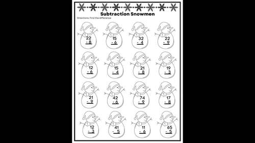 Winter Literacy and Math Packet No Prep First Grade by Little Hands on ...