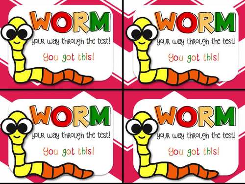 Gummy Worm Testing Motivation Treat Tags by Highs and Lows of a Teacher