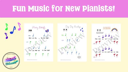 Pre-reading Piano Music for All Ages by Simply Blessed Homeschool Mom