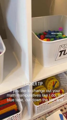 Math Manipulative Tub and Drawer Labels Editable Math Decor by Reagan ...