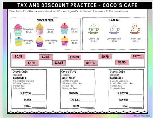 Sales Tax and Discount Digital Activity by The Sassy Math Teacher