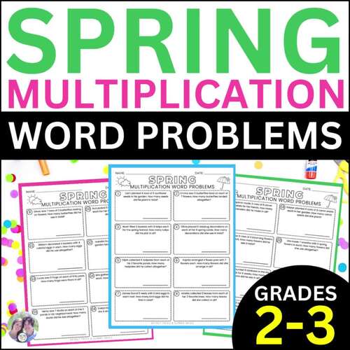 Single Digit Multiplication Worksheets One Step Word Problems Spring ...