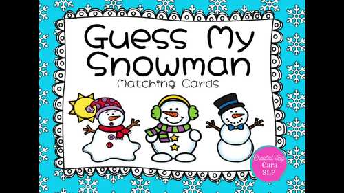 Guess My Snowman Activity for SPEECH THERAPY: /s-blends/, DESCRIBING ...