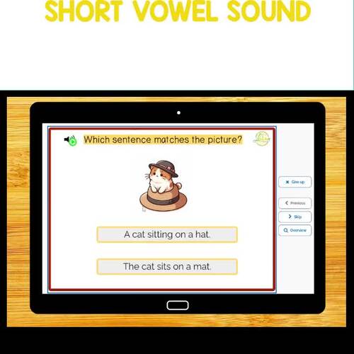 Matching Picture To Sentence - Short a sentence Boom Cards | Digital ...
