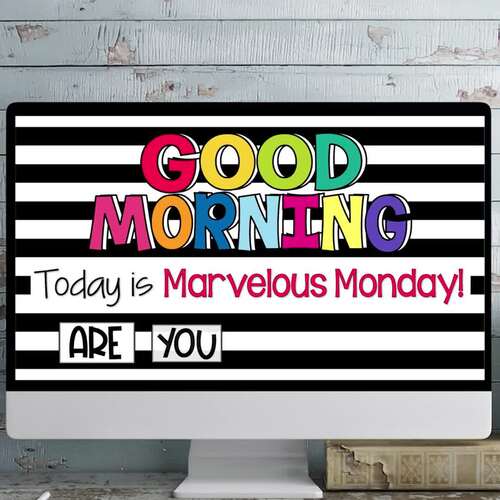 Morning Meetings Animated PowerPoint – 1st Grade (MARCH) | Daily ELA + Math