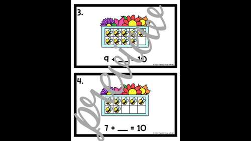 Spring Ten Frames Making Ten Task Cards by Teach 2 Grow with ME | TPT