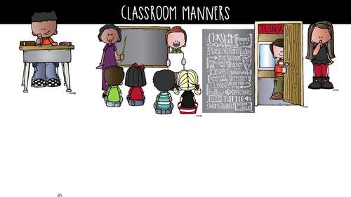 Classroom Manners clip art, etiquette, rules COLORED Version | TPT