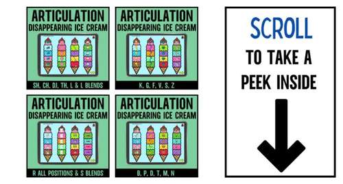 Bundle of Digital Summer Ice Cream Articulation Drills by Jennie's ...