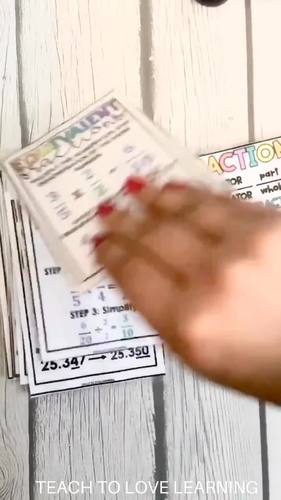 5th Grade Math Anchor Charts Mini and Full Size for All School Year ...