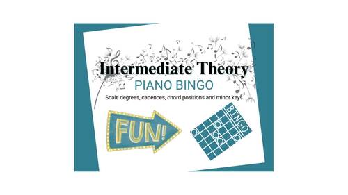Piano Theory Bingo Game: Intermediate Music Education (PDF) | TPT