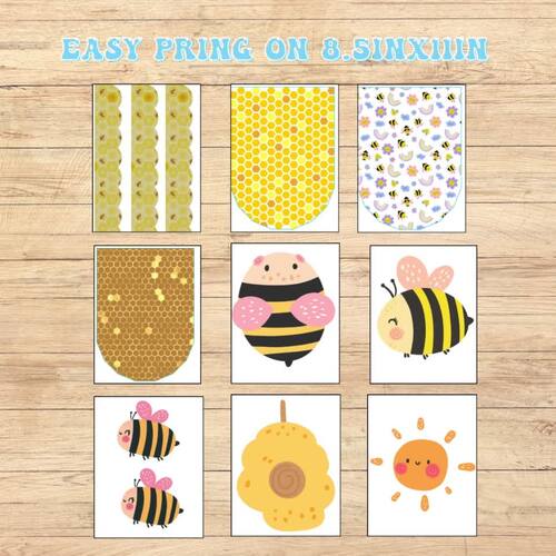 Spring Bulletin Board Bee Theme Classroom Door Decor Kit Printable