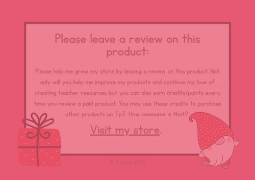 Christmas Number Line Desk Tags and Math Tools with Christmas Gnome Designs