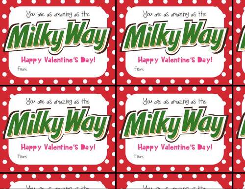 Chocolate Candy Bars Variety Pack Valentine's Day Gift Tags Bundle-Twix ...