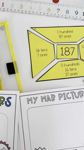 2nd Grade Number sense math centers / Hands-on Place Value activities