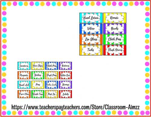 Teacher Toolbox Labels, Editable Bright Teacher Toolbox Labels ...